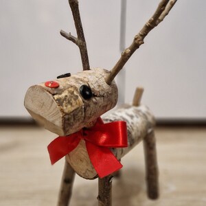 Hand Made Wooden Log Reindeer - Etsy