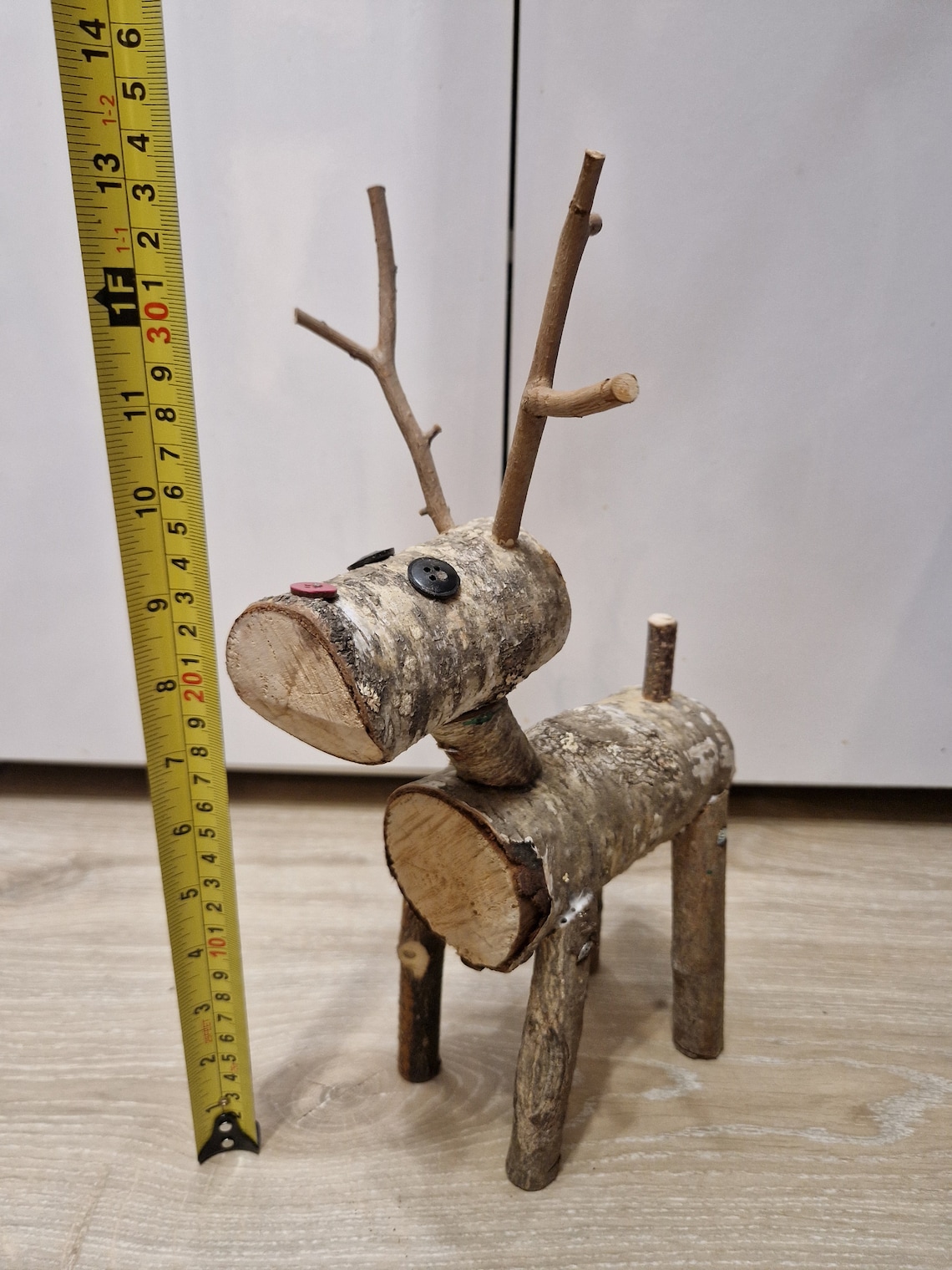 Hand Made Wooden Log Reindeer - Etsy