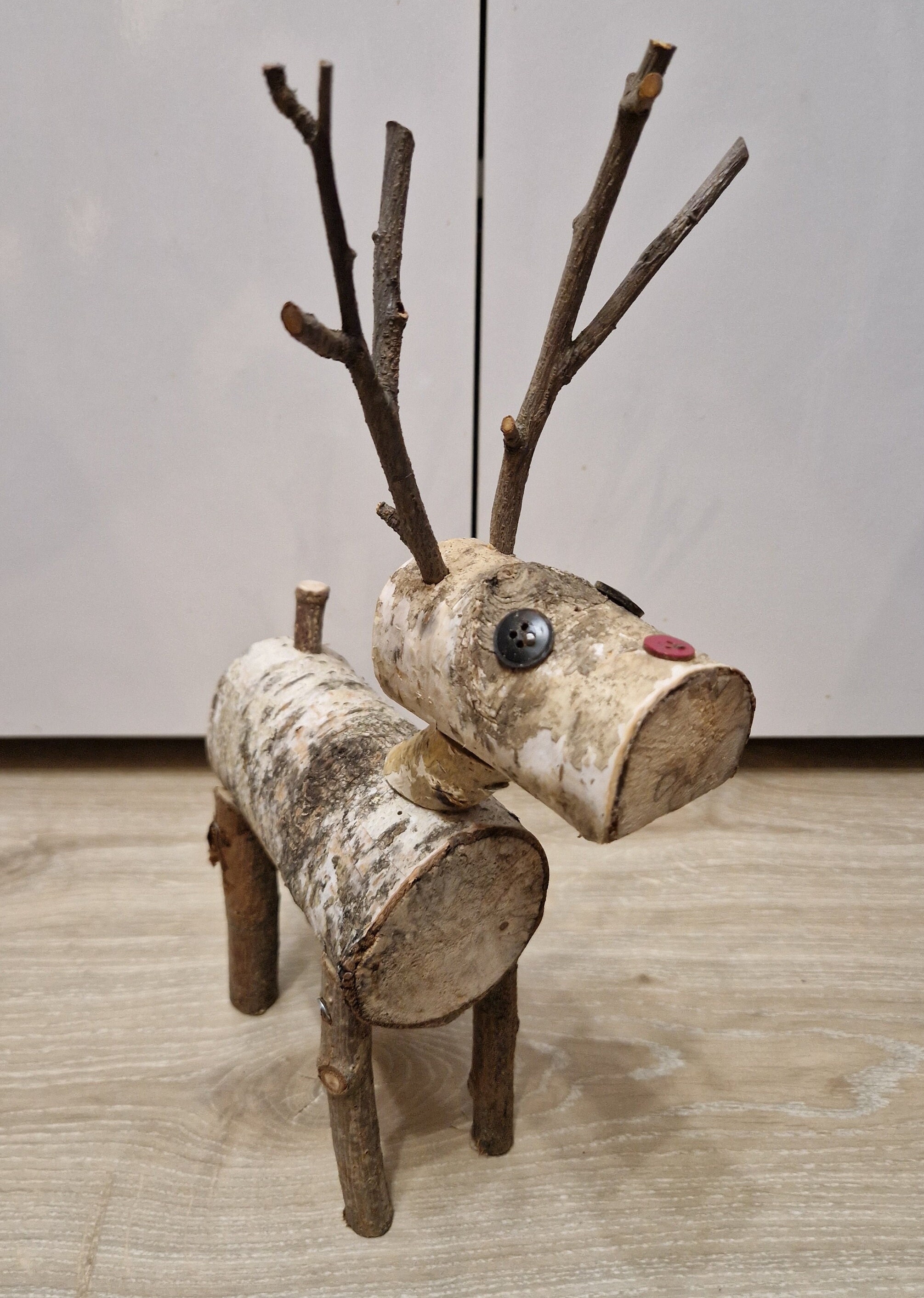 Hand Made Wooden Log Reindeer - Etsy