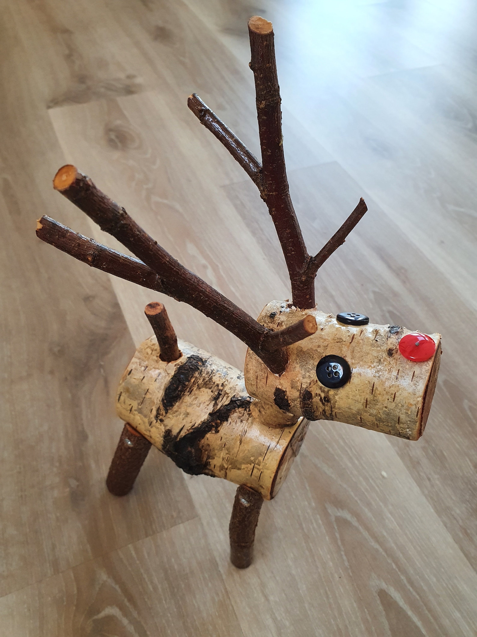 Hand Made Wooden Log Reindeer | Etsy
