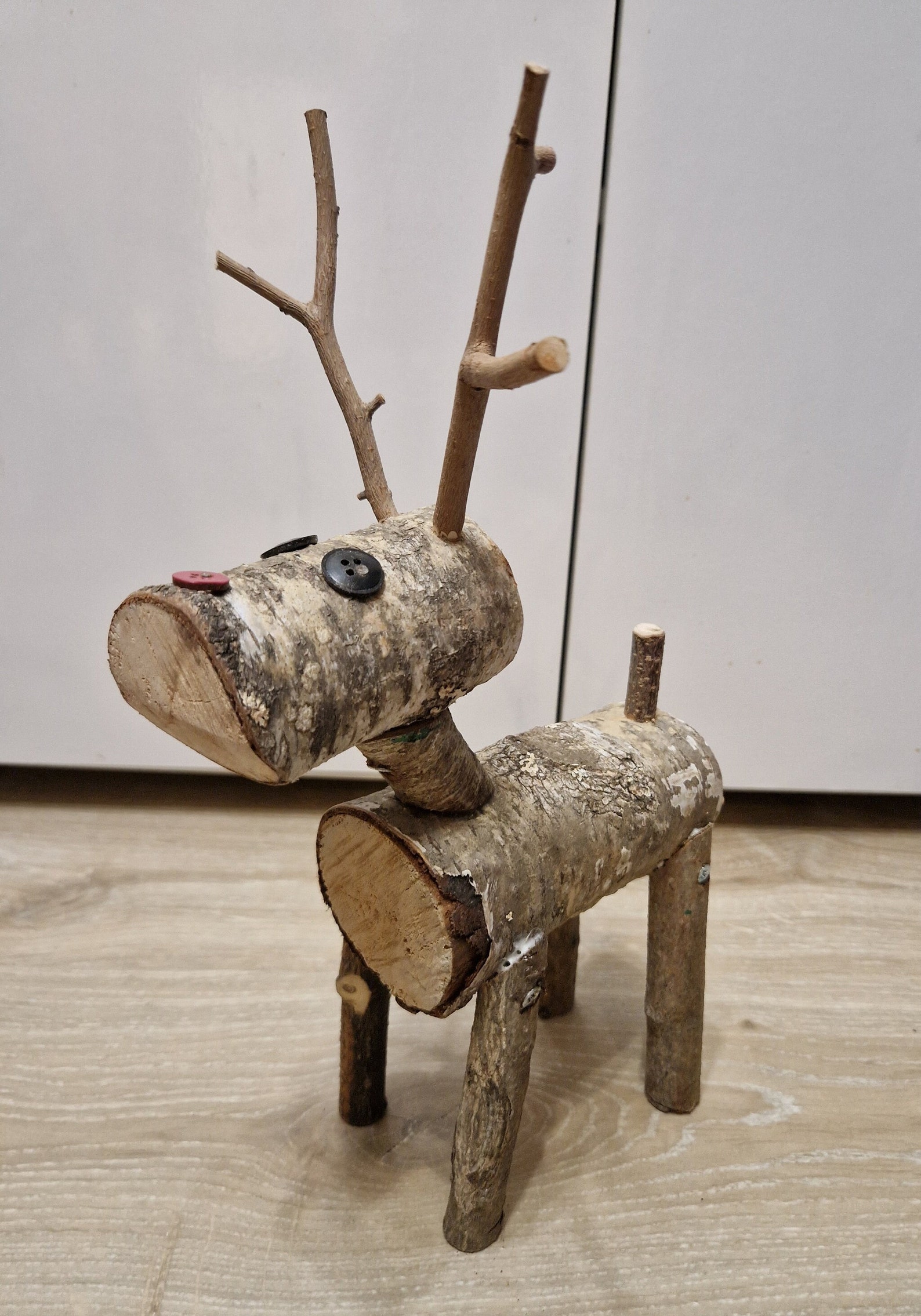 Hand Made Wooden Log Reindeer - Etsy