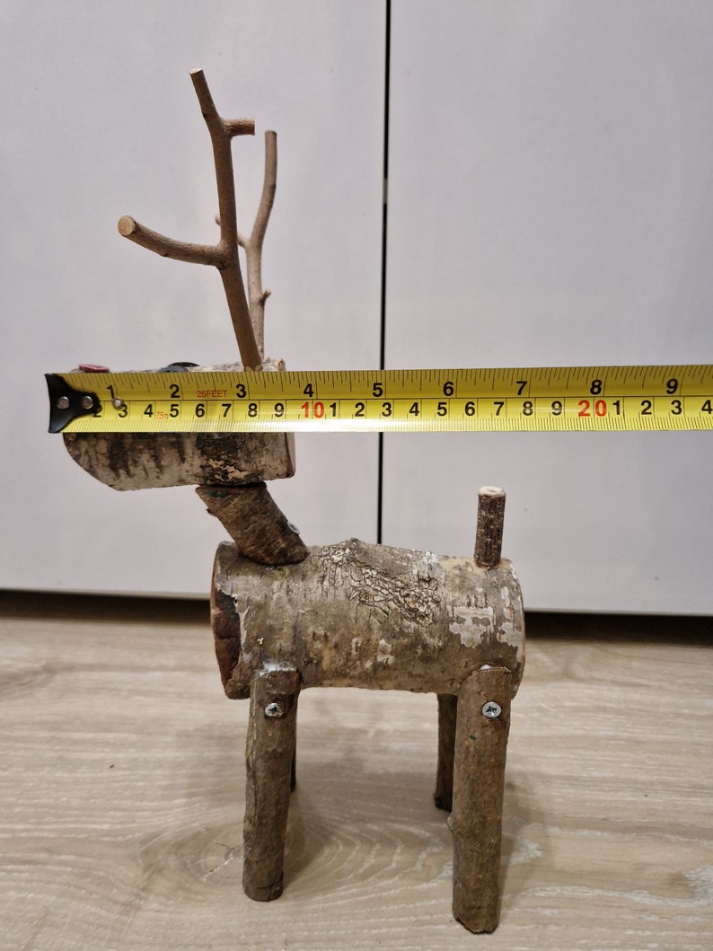 Hand Made Wooden Log Reindeer - Etsy