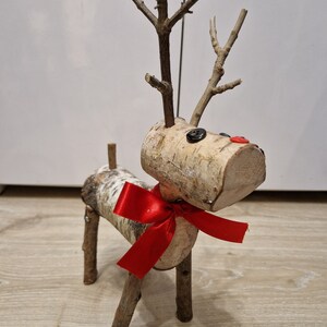 Hand Made Wooden Log Reindeer - Etsy