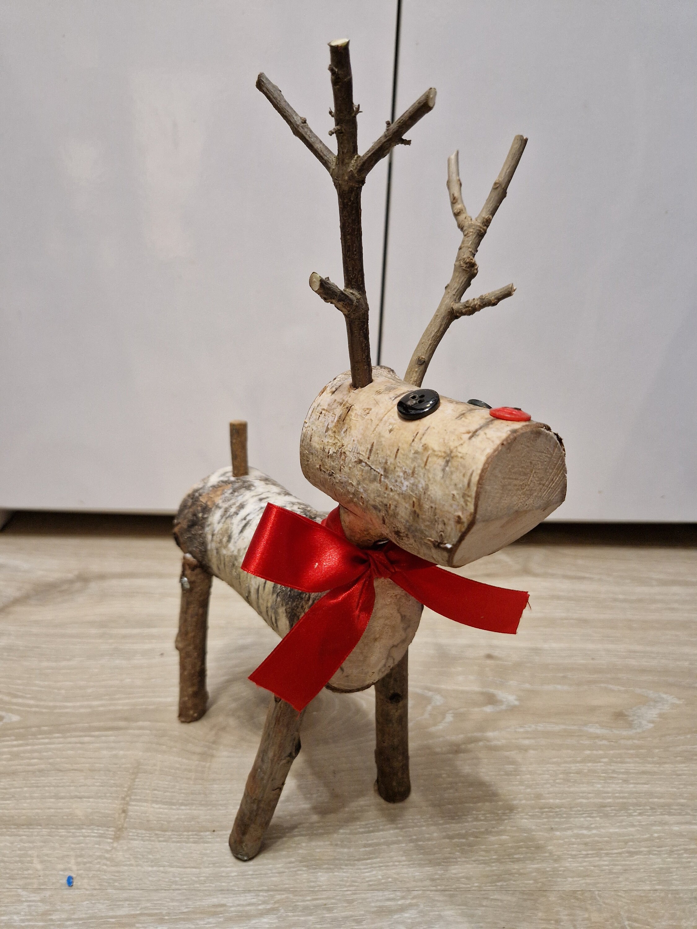 Hand Made Wooden Log Reindeer - Etsy