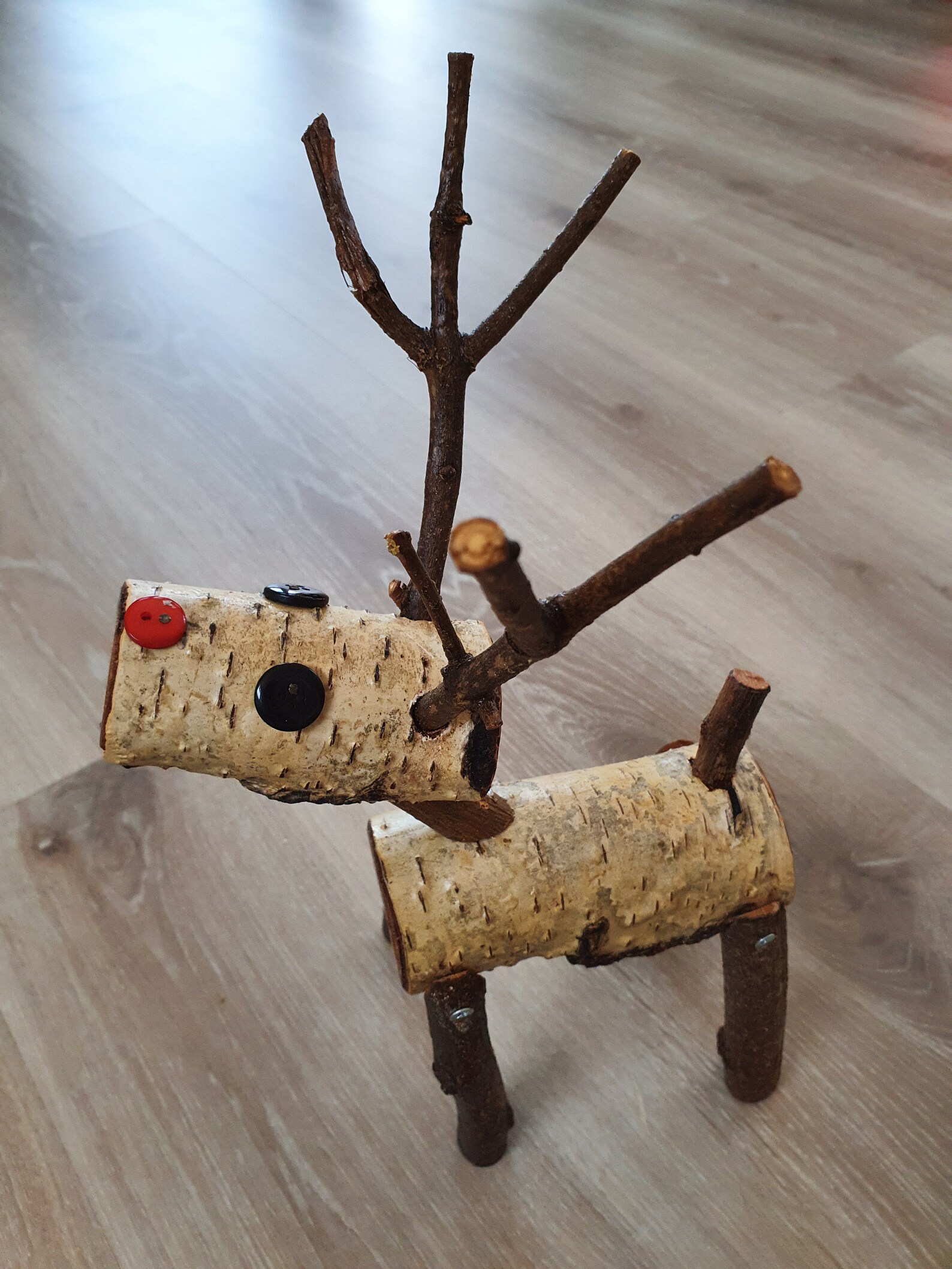 Hand Made Wooden Log Reindeer | Etsy