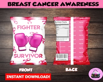 Breast Cancer Chip Bag - Etsy