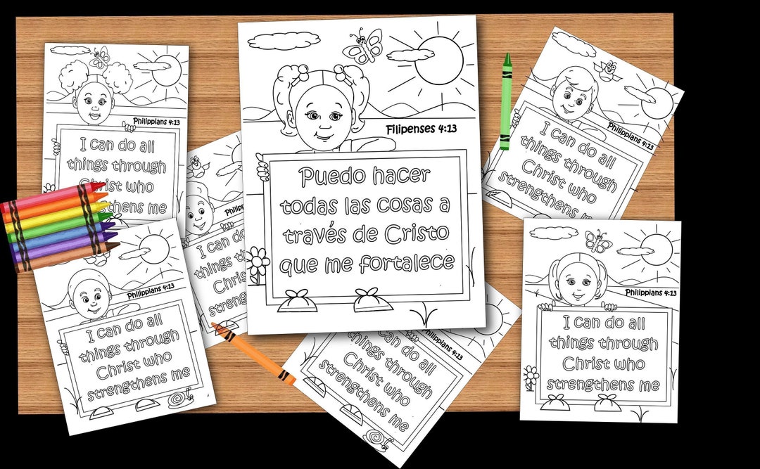 Phil 4:13 - Little Girl Gabby - Spanish - Coloring Page for Kids ...