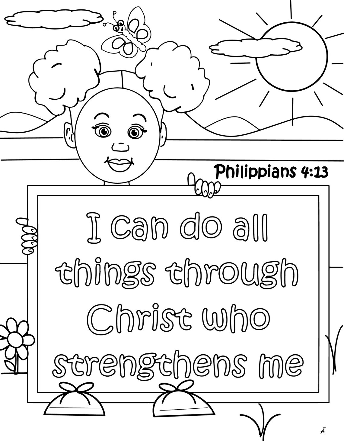 Philippians 4 13 Coloring Page Coloring Pages