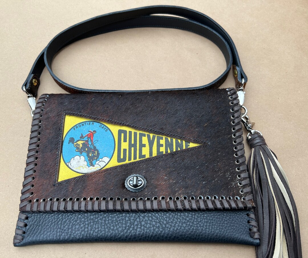 Plush Pony Leather Vintage Cheyenne Frontier Day Wyoming Pennant Hair ...