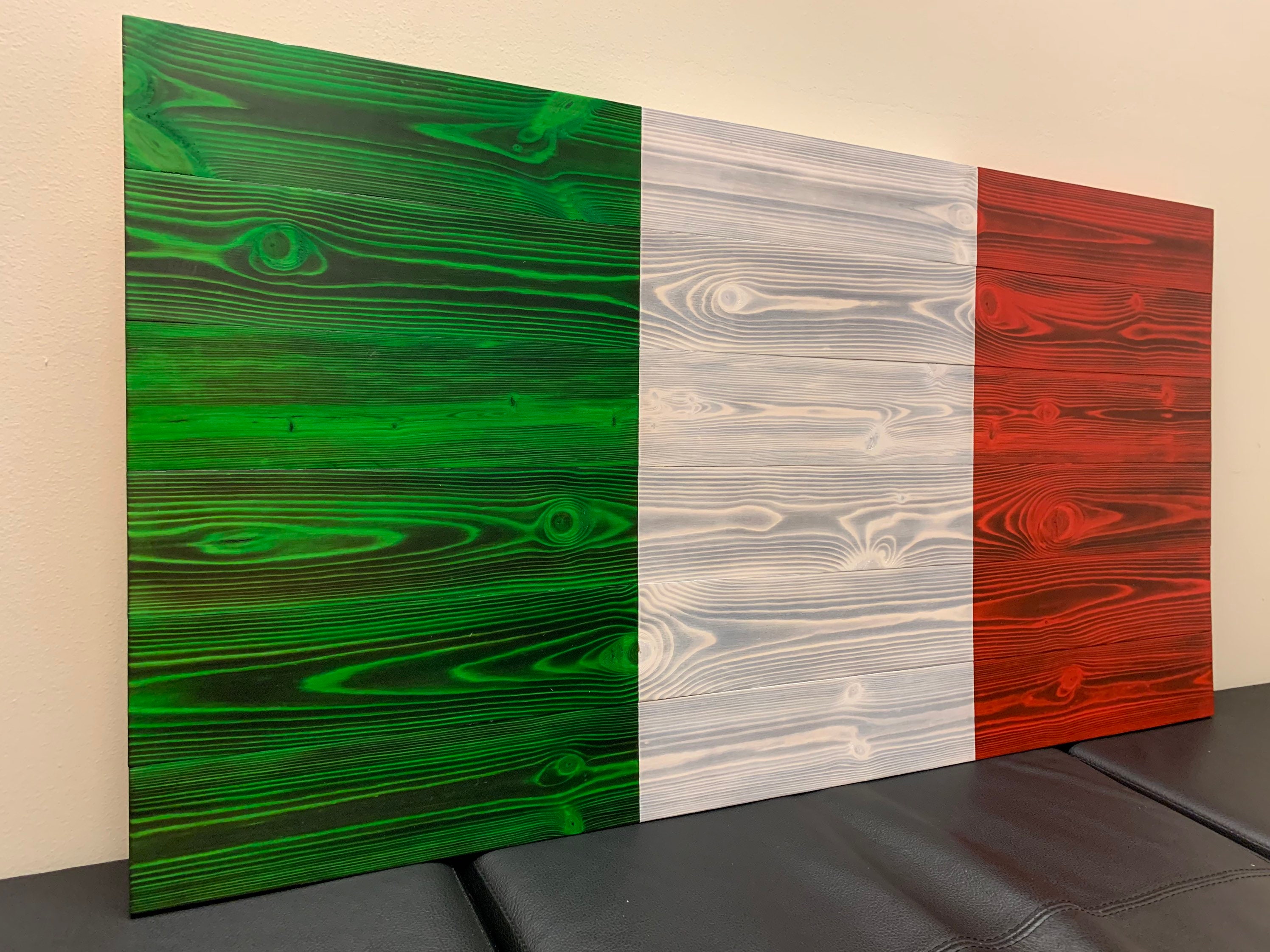 Wooden Italian Flag | Etsy