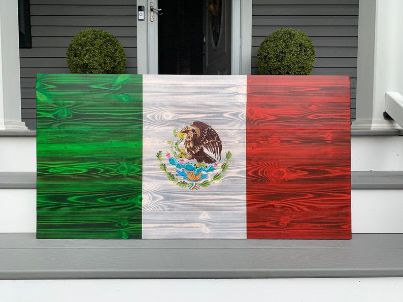 Wooden Mexican Flag - Etsy