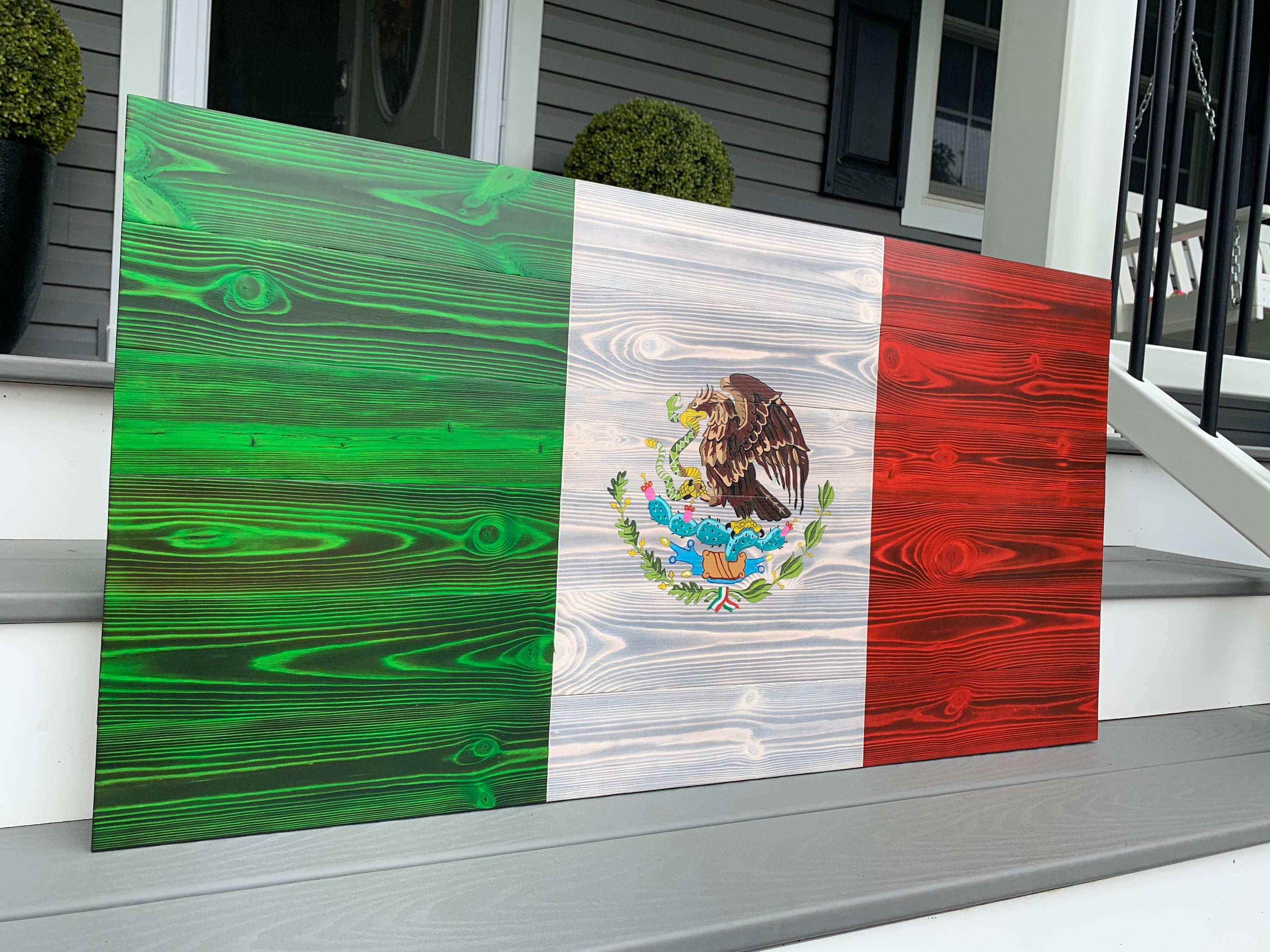 Wooden Mexican Flag - Etsy
