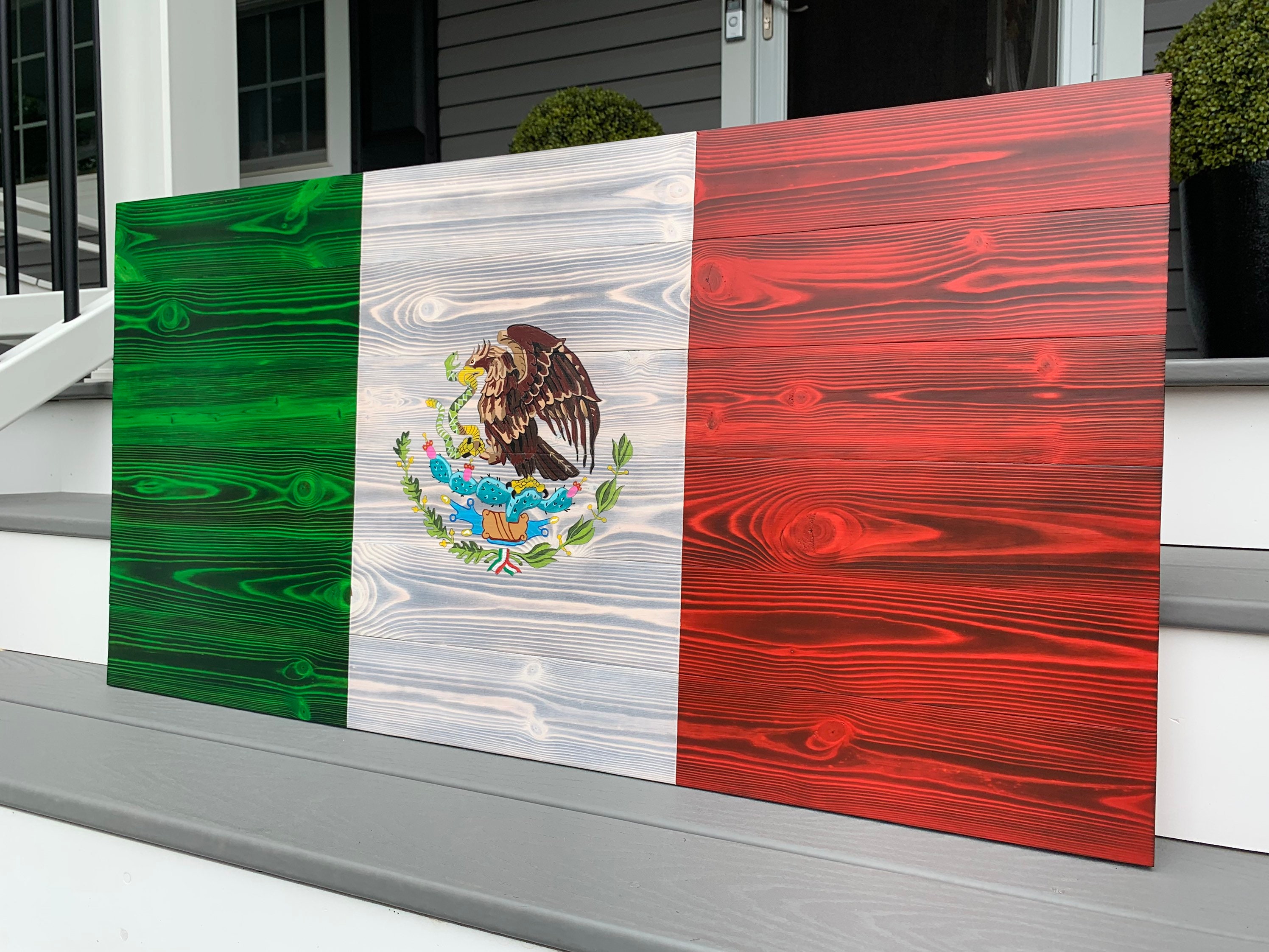 Wooden Mexican Flag - Etsy