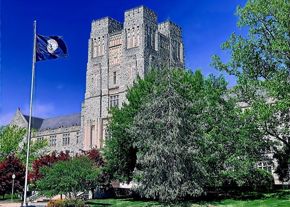 Virginia Tech Burruss Hall - Etsy