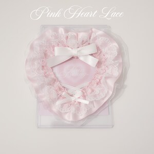 Lace Kpop Toploader Photocard Holder Pink Coquette Deco Toploader - Etsy