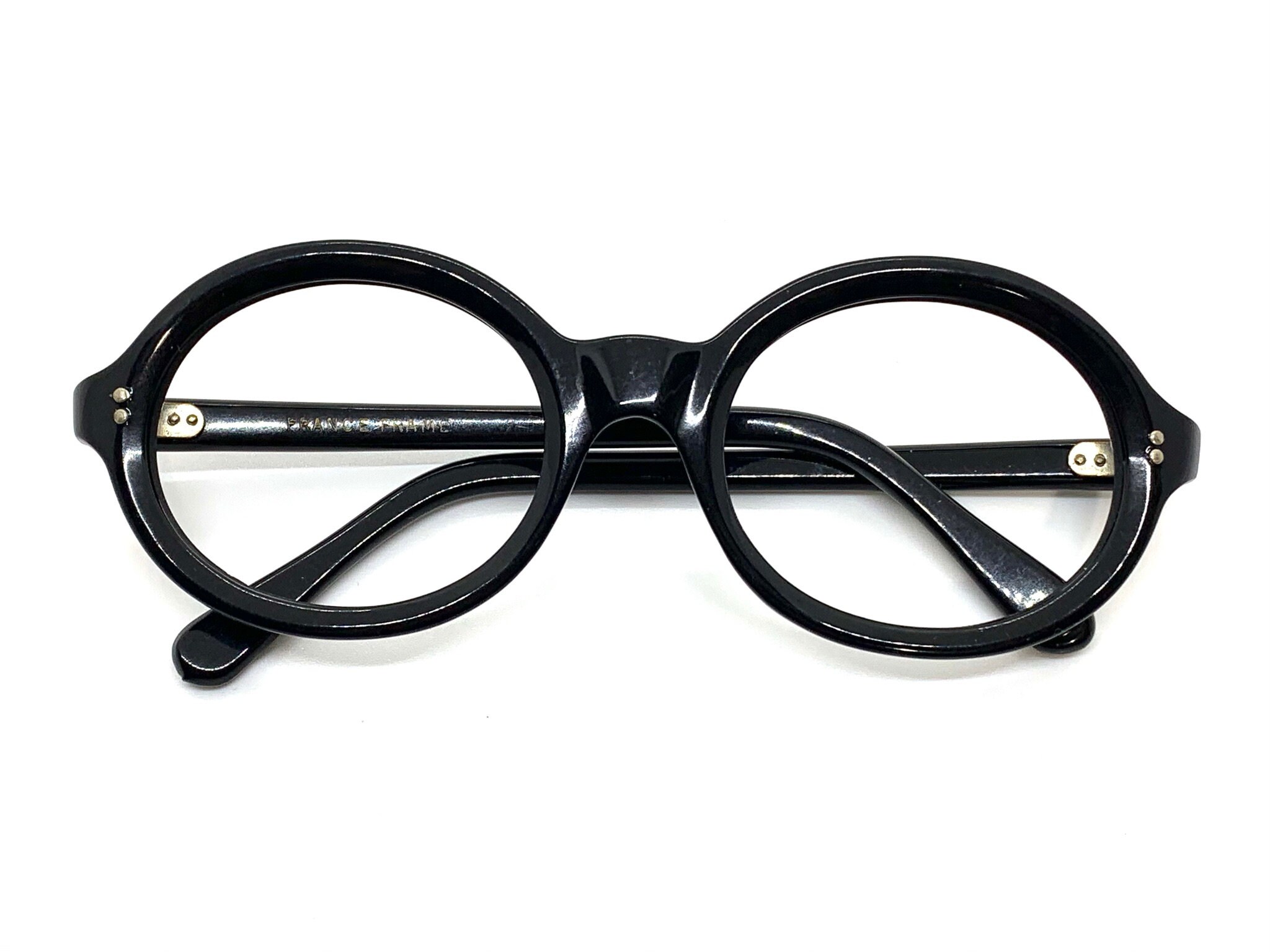 Unused 60s Black Round Eyeglass Frames New Old Stock | Etsy