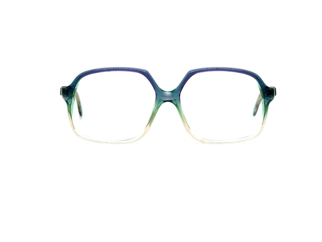 80s Large Oversized Eyeglasses | New Old Stock | Blue to Clear Fade ...