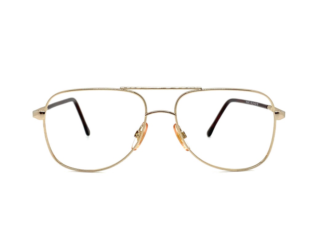 80s Aviator Eyeglass Frames | New Old Stock | Large Metal Aviator ...