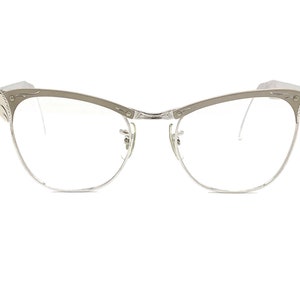Vintage 50s Cat Eye Glasses NOS 60s Silver Aluminum Cat Eyeglasses 60s ...