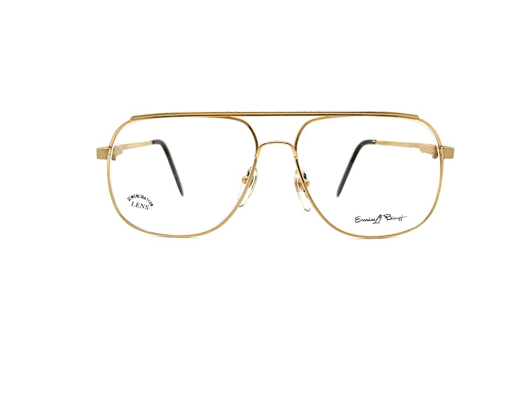 Vintage 80s Gold Aviator Eyeglass Frames | New Old Stock | 70s Metal ...
