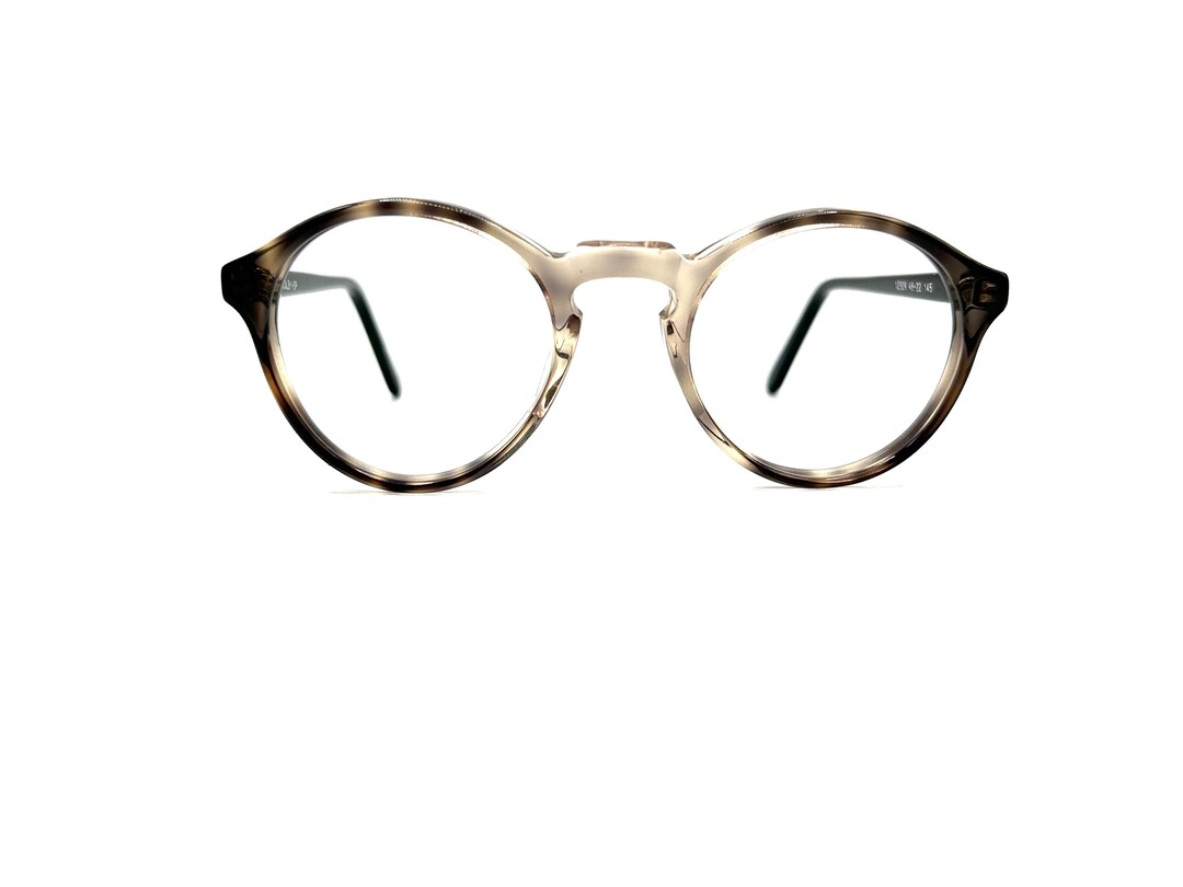 80s Round Eyeglasses | New Old Stock | Smoky Gray & Taupe Eyeglass ...
