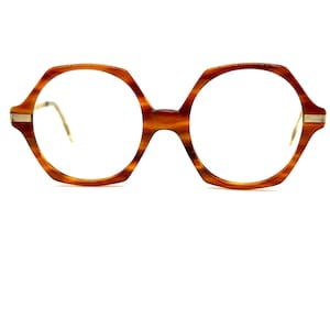 Vintage 60s Eyeglasses | New Old Stock | Tortoise Hex Glasses Frames ...
