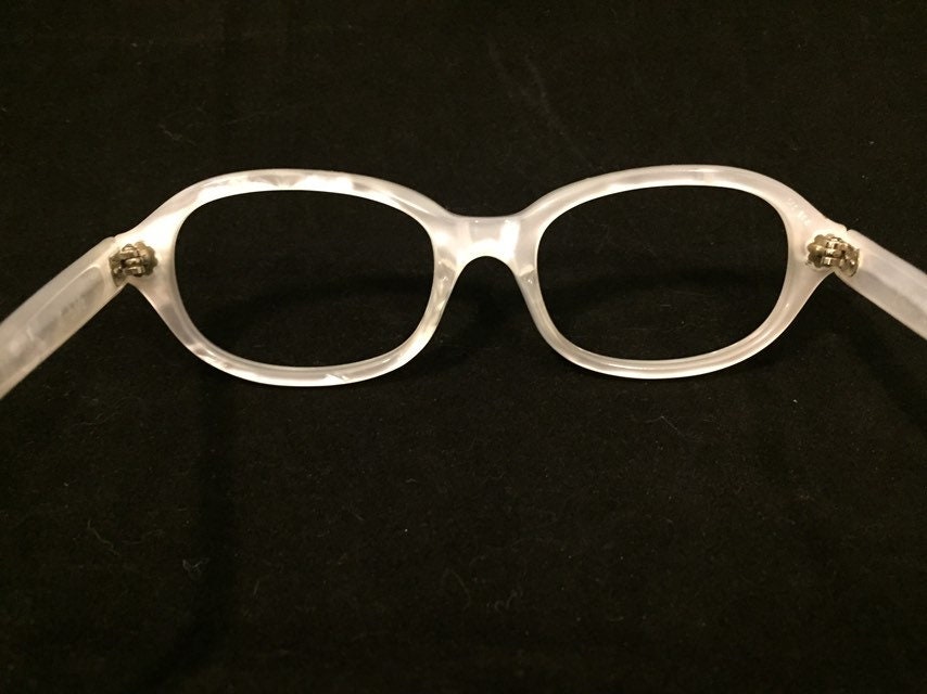White Eyeglass Frames | NOS New Old Stock | Vintage 50s Rare Round ...