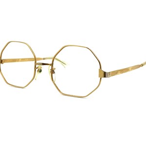 Vintage 60s Gold Octagonal Metal Eyeglass Frames | New Old Stock | 12K ...