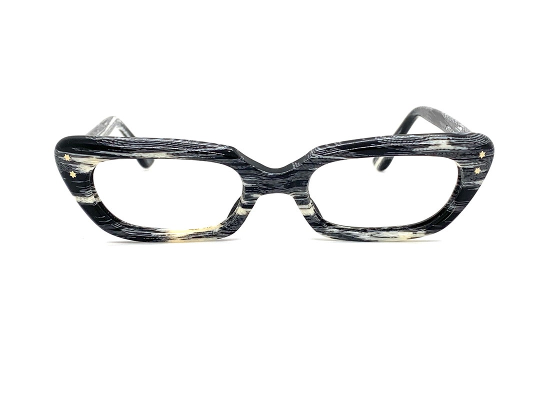 Vintage 50s Horn Rim Eyeglasses New Old Stock Horn Rimmed Womans Eyeglasses Square Eyeglasses