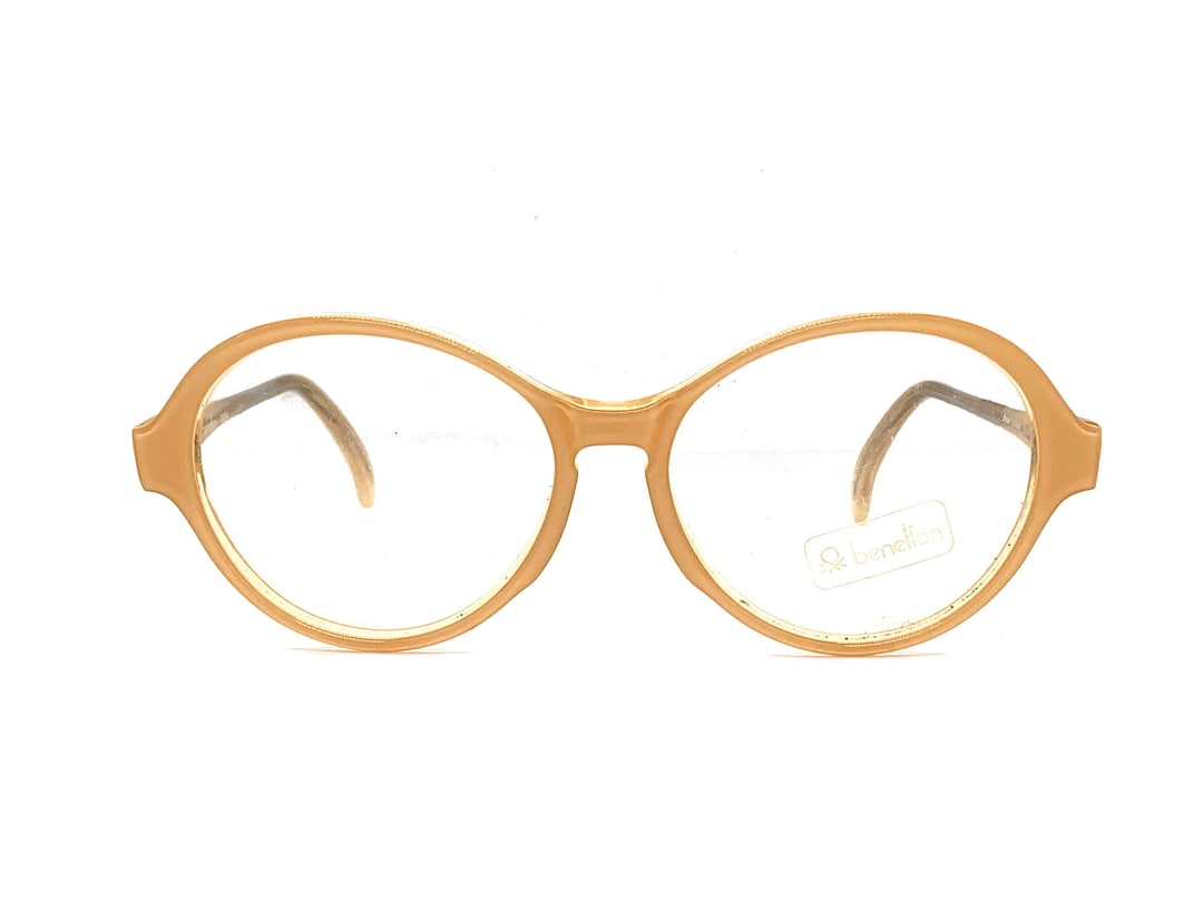 80s Eyeglasses | New Old Stock | Benetton Peach Eyeglass Frames | Large ...