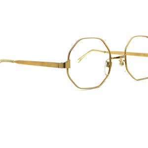 Vintage 60s Gold Octagonal Metal Eyeglass Frames | New Old Stock | 12K ...