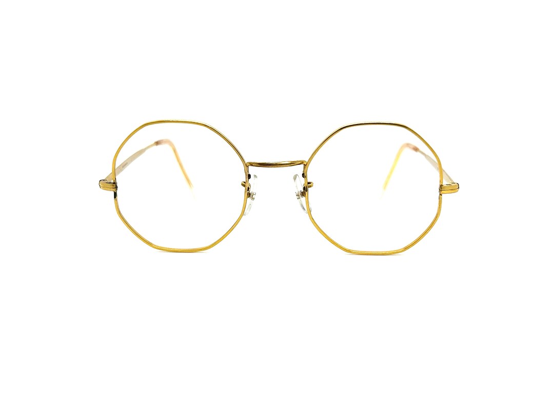 60s Gold Octagon Eyeglass Frames | New Old Stock | Funky 12K Gold ...