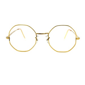 60s Gold Octagon Eyeglass Frames | New Old Stock | Funky 12K Gold ...