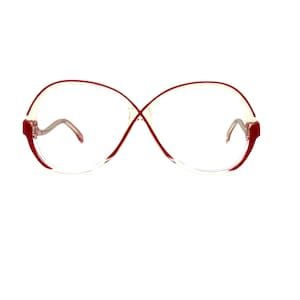 80s Red Eyeglasses | New Old Stock | Round Eyeglasses | 90s Red & Clear ...