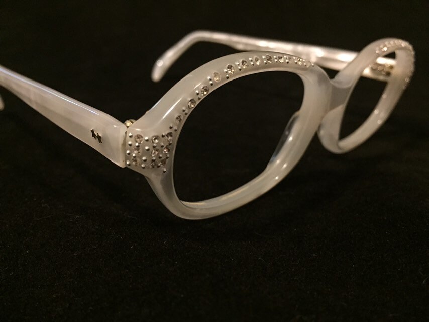 White Eyeglass Frames | NOS New Old Stock | Vintage 50s Rare Round ...