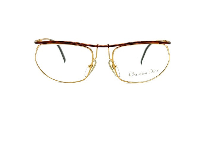 Christian Dior Gold & Tortoise Metal Eyeglasses | New Old Stock ...