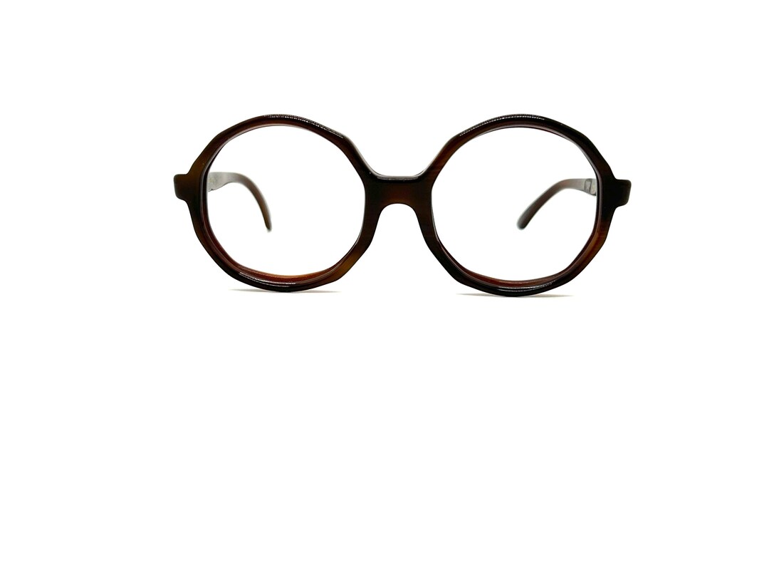 Vintage 80s Round Eyeglasses | Brown Tortoise Round Eyeglass Frames ...