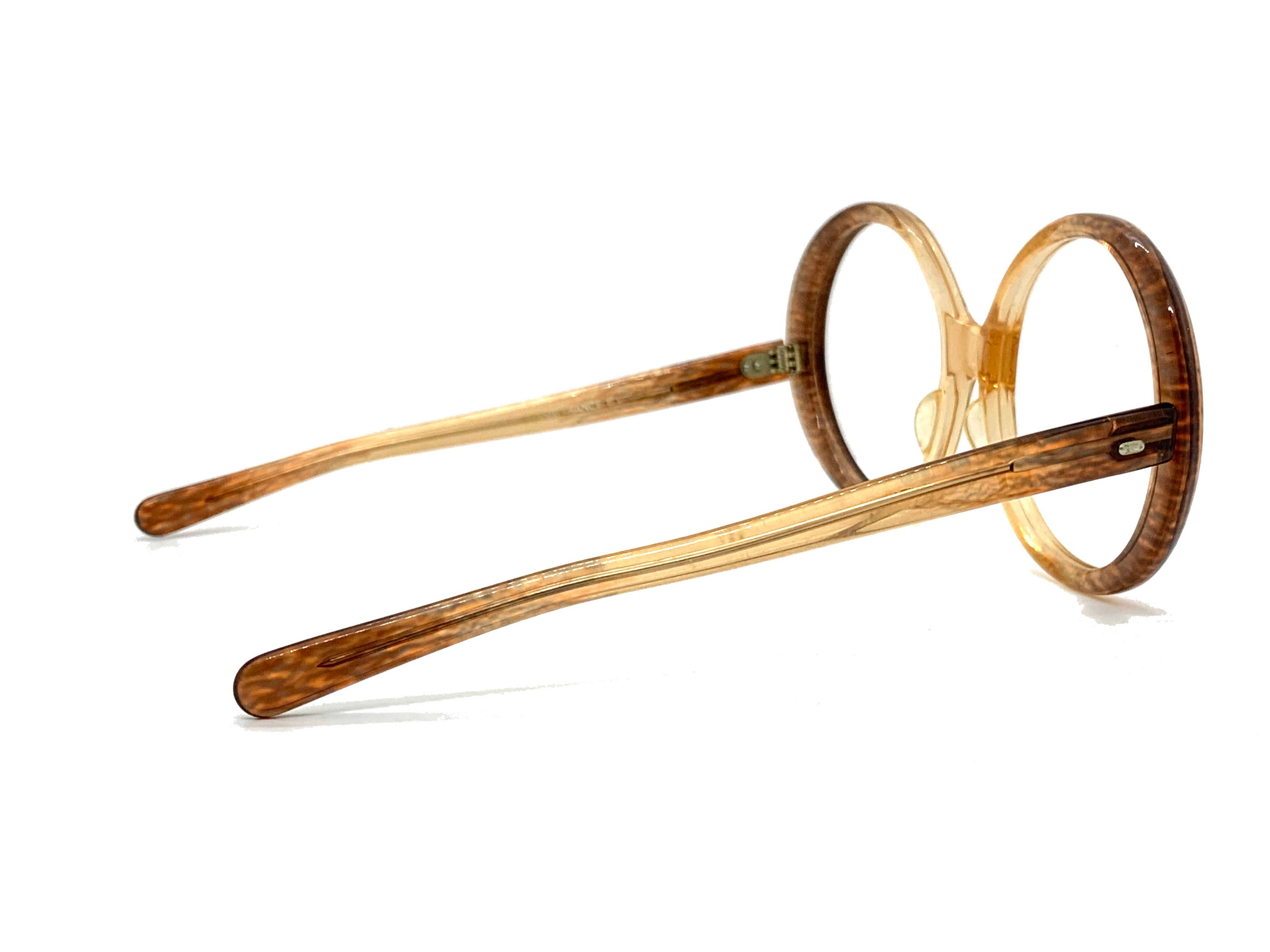 60s Eyeglass Frames Vintage 70s Large Round Eyeglasses New | Etsy