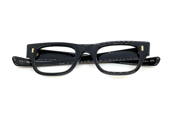 50s Black Horn Rim Eyeglasses | New Old Stock | Vinta… - Gem