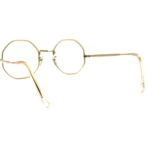 60s Gold Octagon Eyeglass Frames | New Old Stock | Funky 12K Gold ...