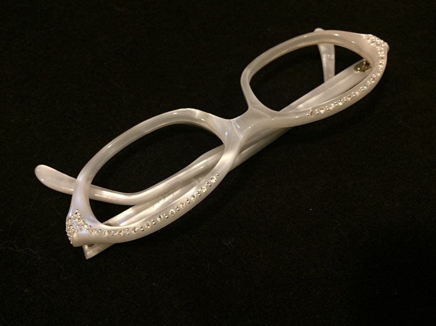 White Eyeglass Frames | NOS New Old Stock | Vintage 50s Rare Round ...