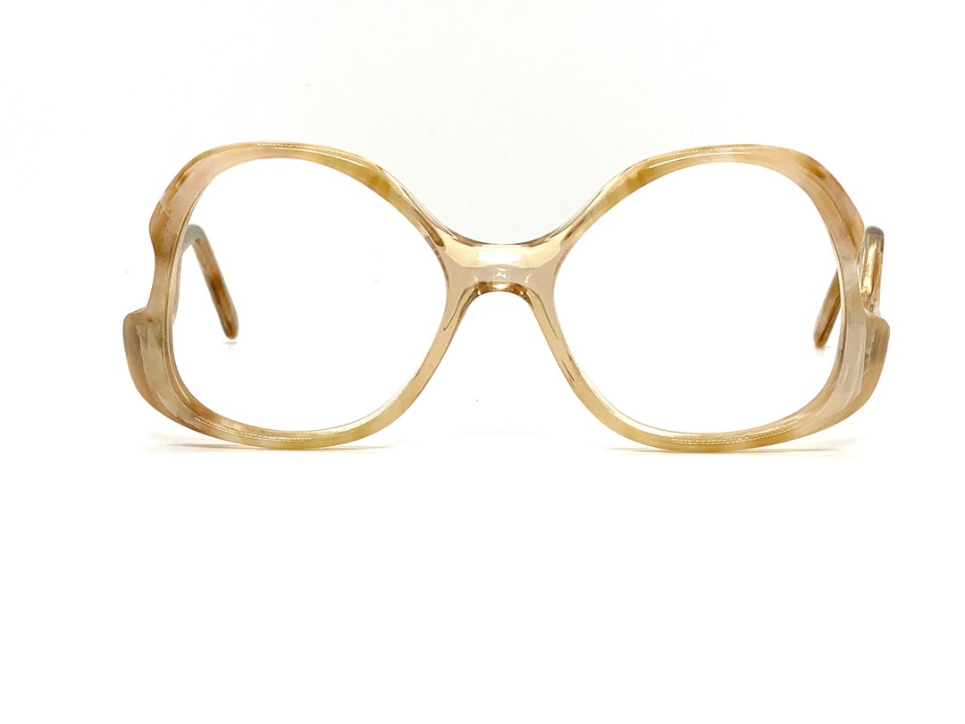 Vintage 80s Drop Arm Eyeglasses | New Old Stock | Round Oversized ...