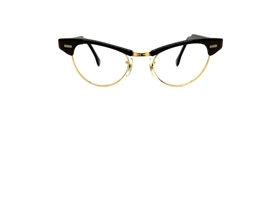 Vintage 50s Glasses | New Old Stock | 60s Mink Brown Clubmaster ...
