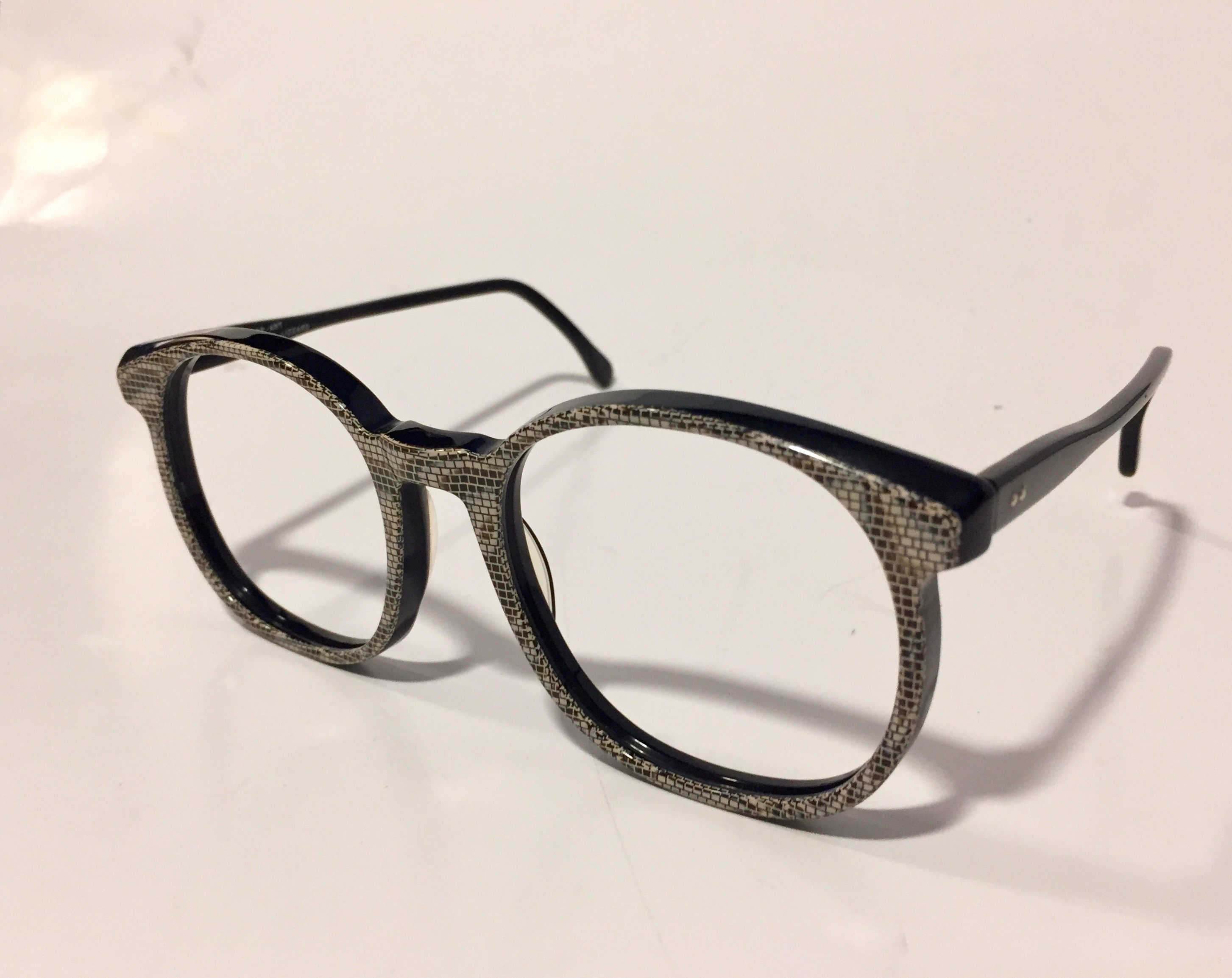 Vintage Large Round Eyeglasses | New Old Stock | BIG 80s Large Oversize ...