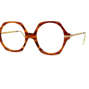 Vintage 60s Eyeglasses | New Old Stock | Tortoise Hex Glasses Frames ...