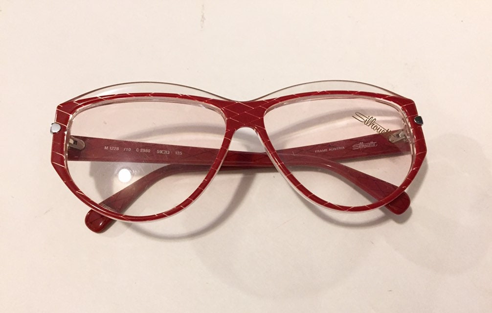 Unused 80s Large Red Eyeglass Frames Large Round Red Glasses - Etsy