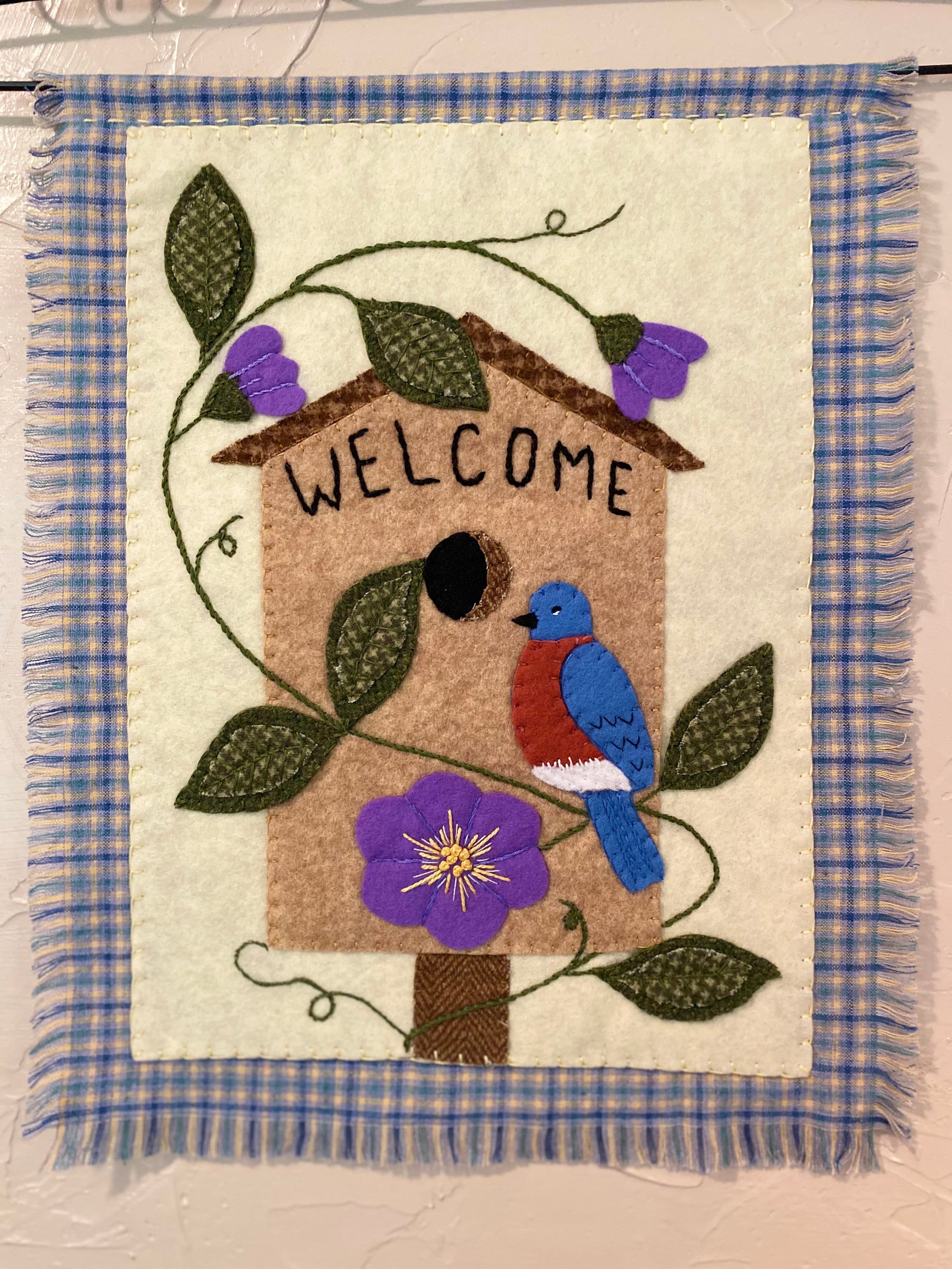 Welcome Bluebirds Flag - Etsy