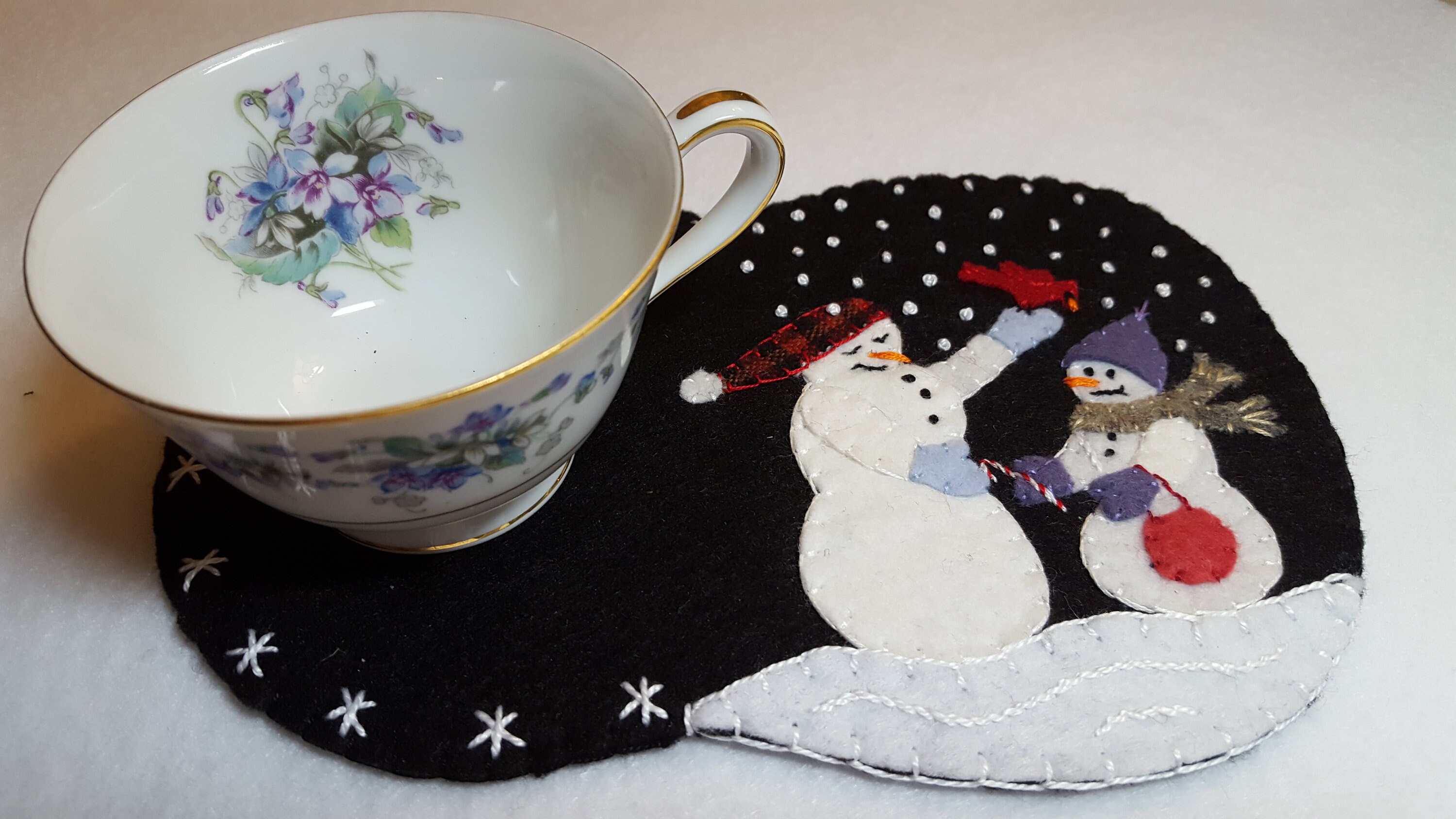 SNOWMAN FRIENDS Mug Rug - Etsy