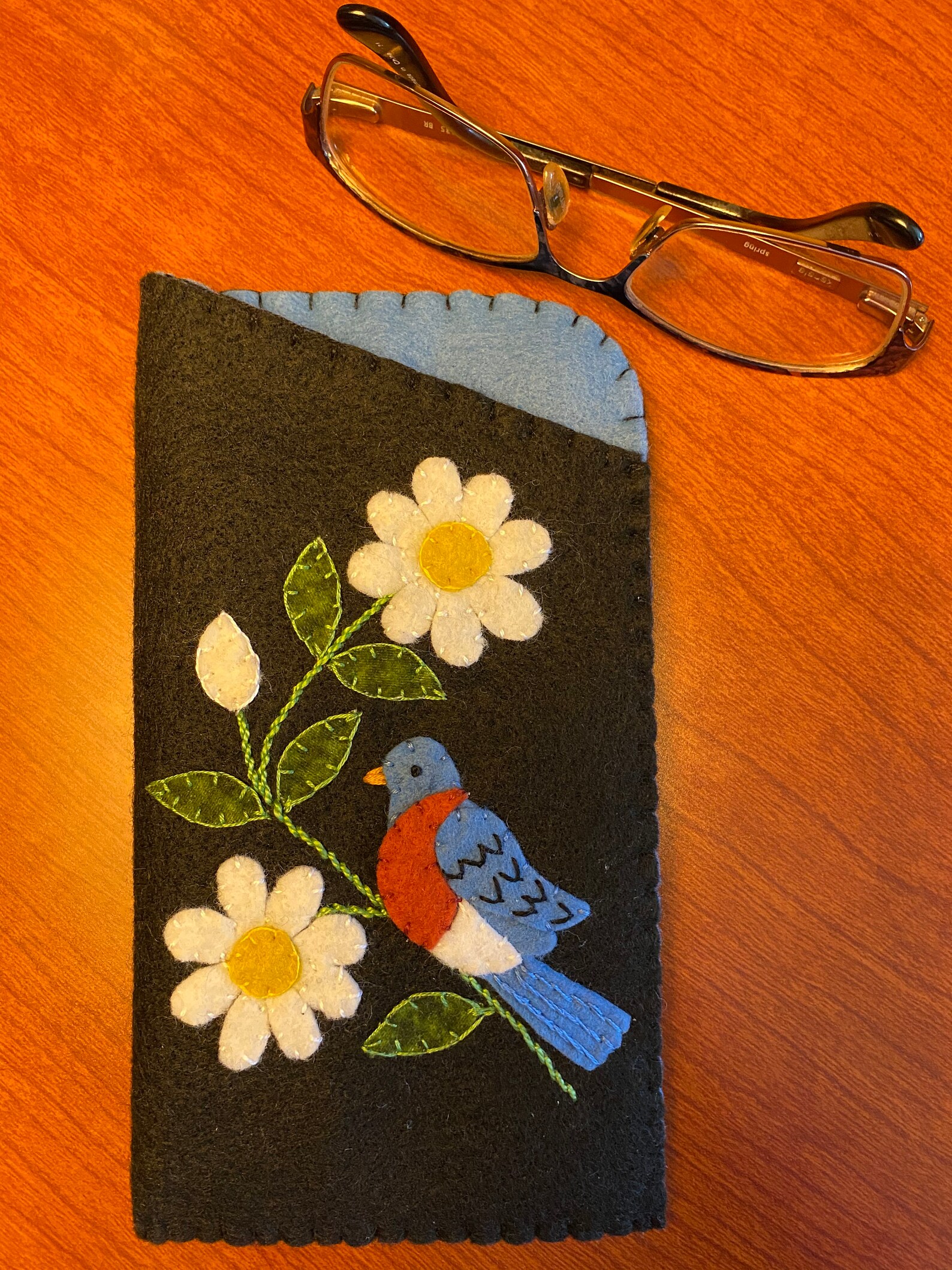 Bluebird Eyeglass Case - Etsy