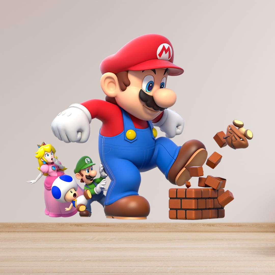 Super Mario 3D World Mega Mario Giant Vinyl Wall Sticker Decal ...